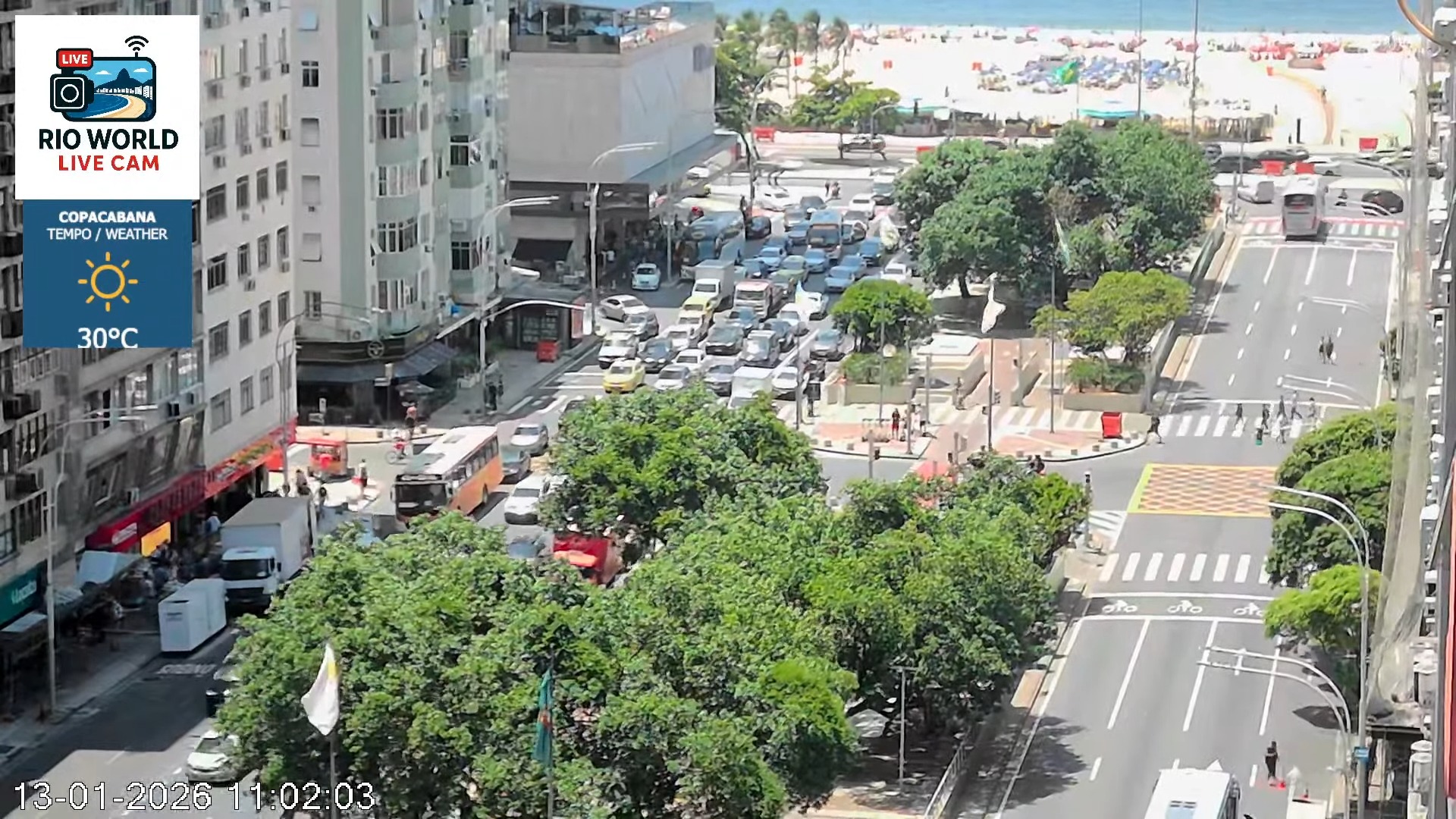 LIVE Copacabana Beach Cam - Webcam Live Stream