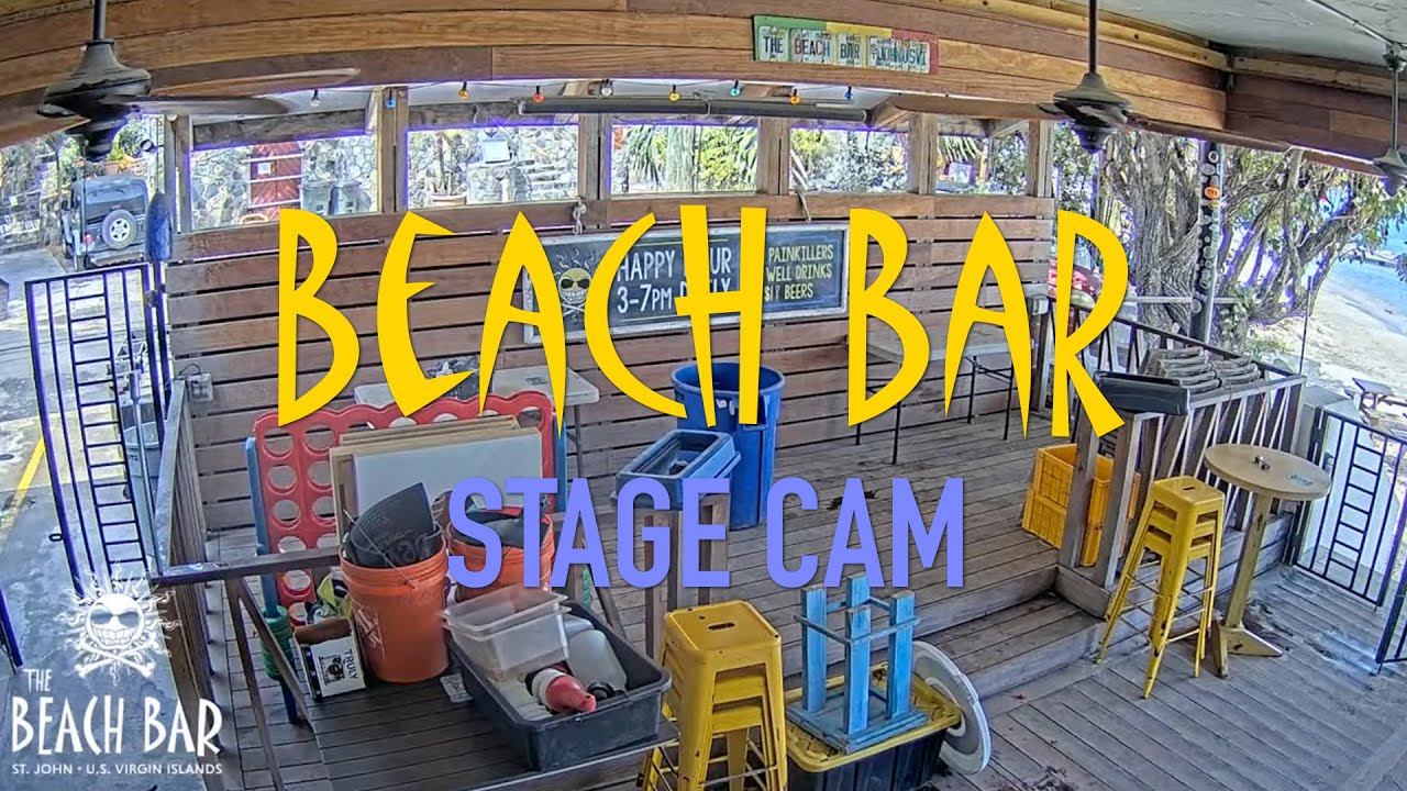 Beach Bar St. John Stage Cam - Webcam Live Stream